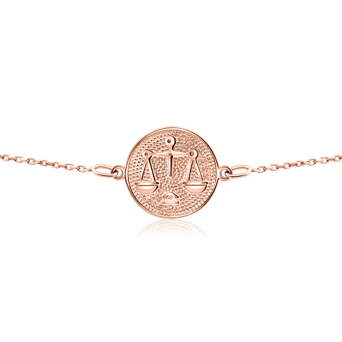 14 Karat Gold Libra Zodiac Disc Bracelet – HERSHE